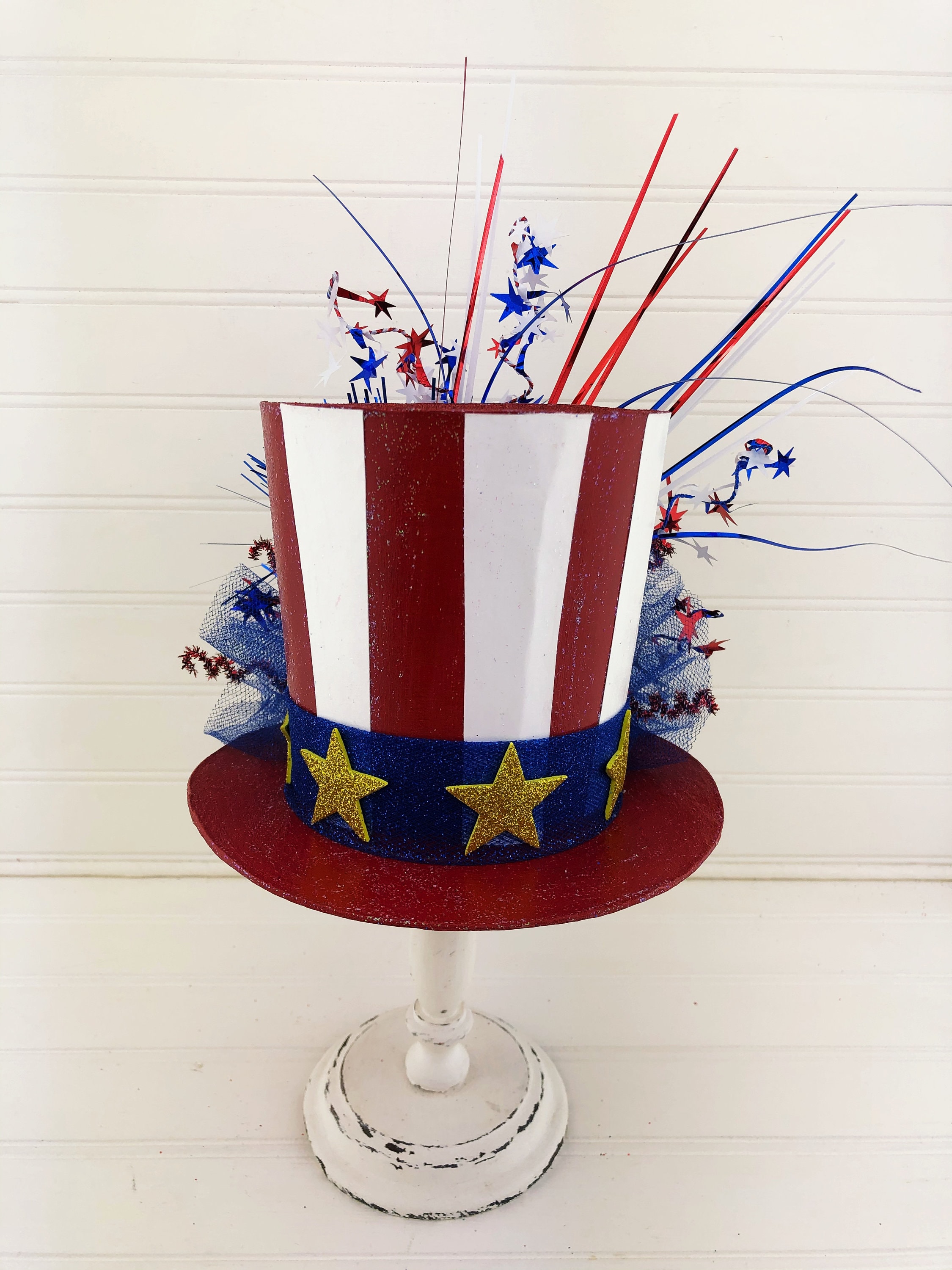 Patriotic Decor Top Hat Tree Topper Independence Day Tree | Etsy