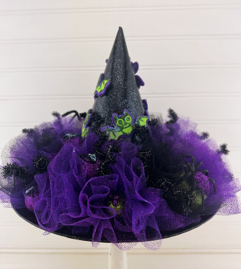 Halloween Decor Witch Hat Bats & Spiders Halloween Tree - Etsy