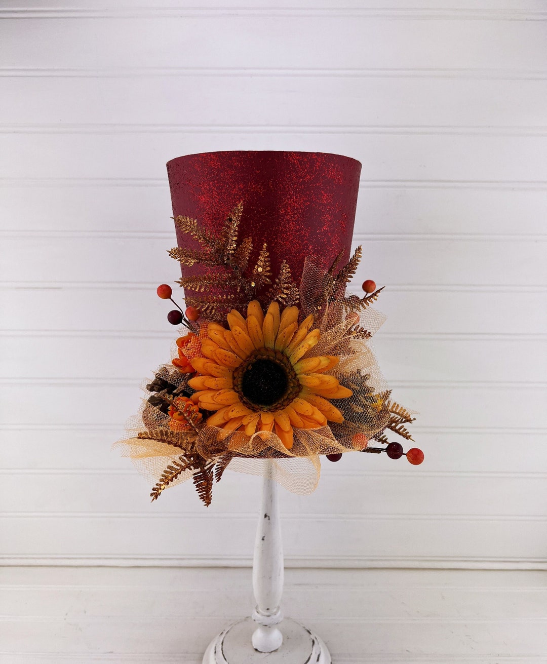 Fall Decor Top Hat 7 In. Tall X 7.5 In. Wide Autumn Tree - Etsy