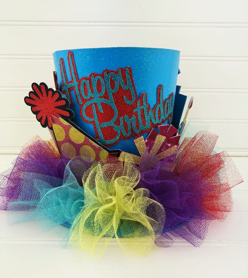 Birthday Party Decor Happy Birthday Top Hat Birthday Tree - Etsy