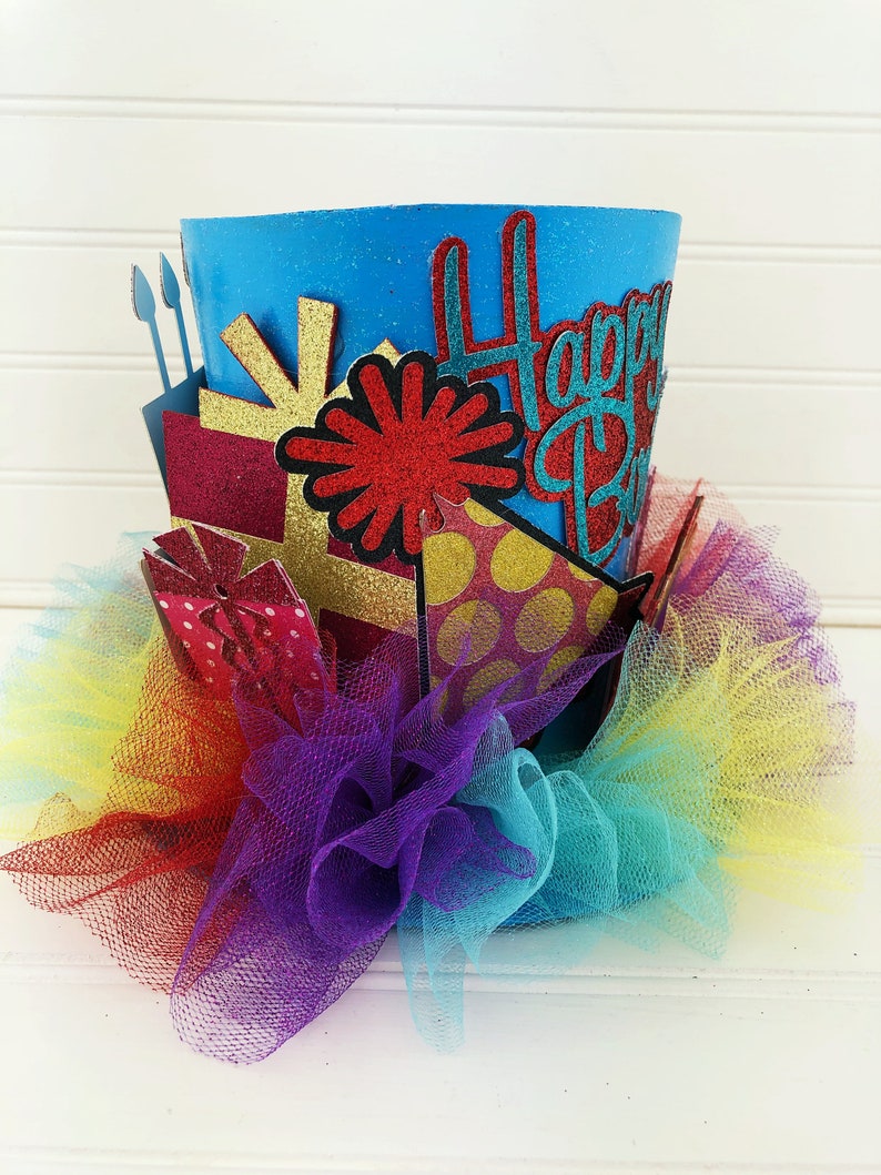 Birthday Party Decor Happy Birthday Top Hat Birthday Tree - Etsy