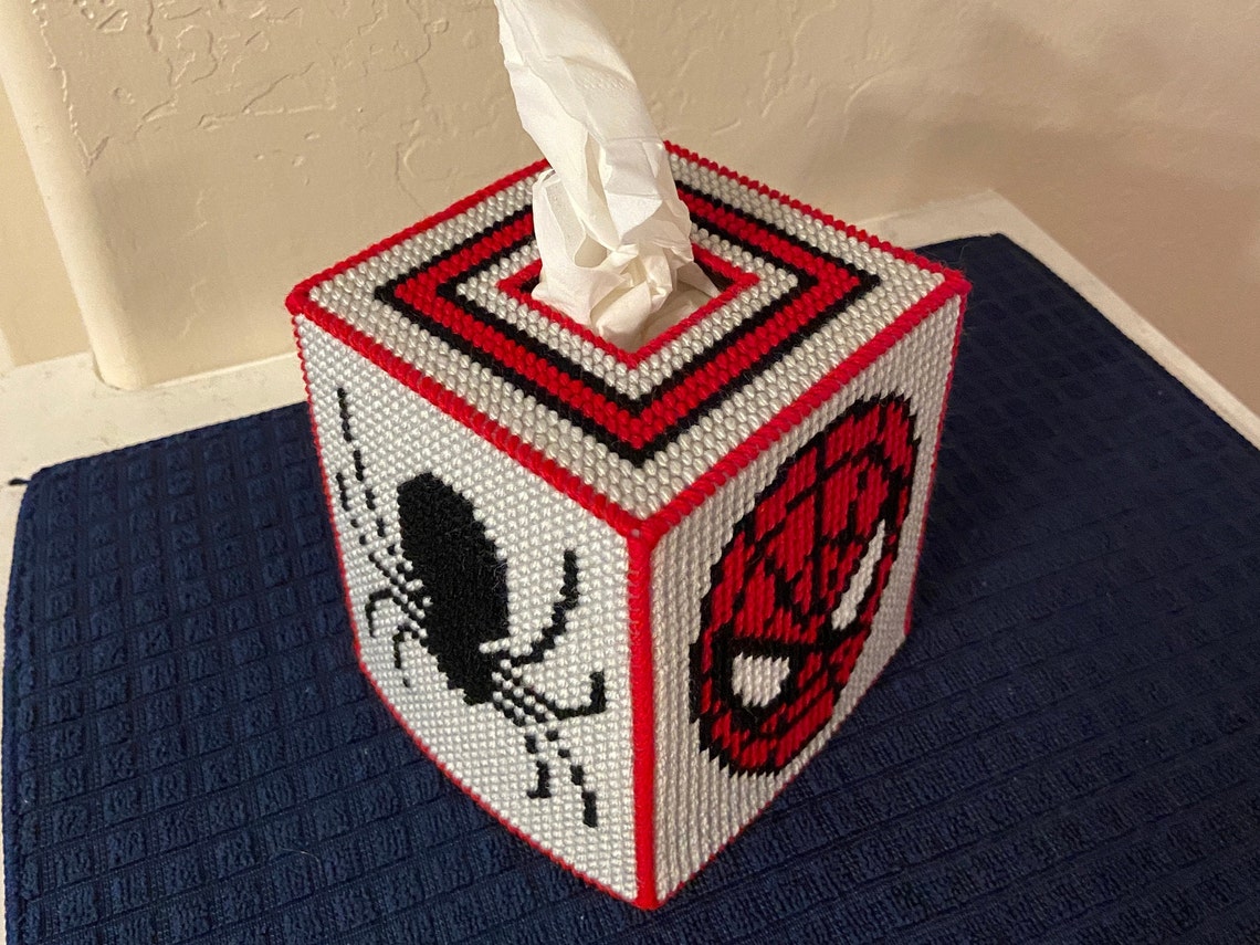 Spiderman Inspired Tissue Box Cover - Etsy
