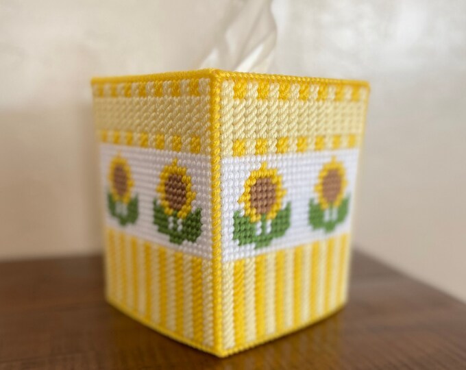 Sunflower Tissue Box Cover - Etsy