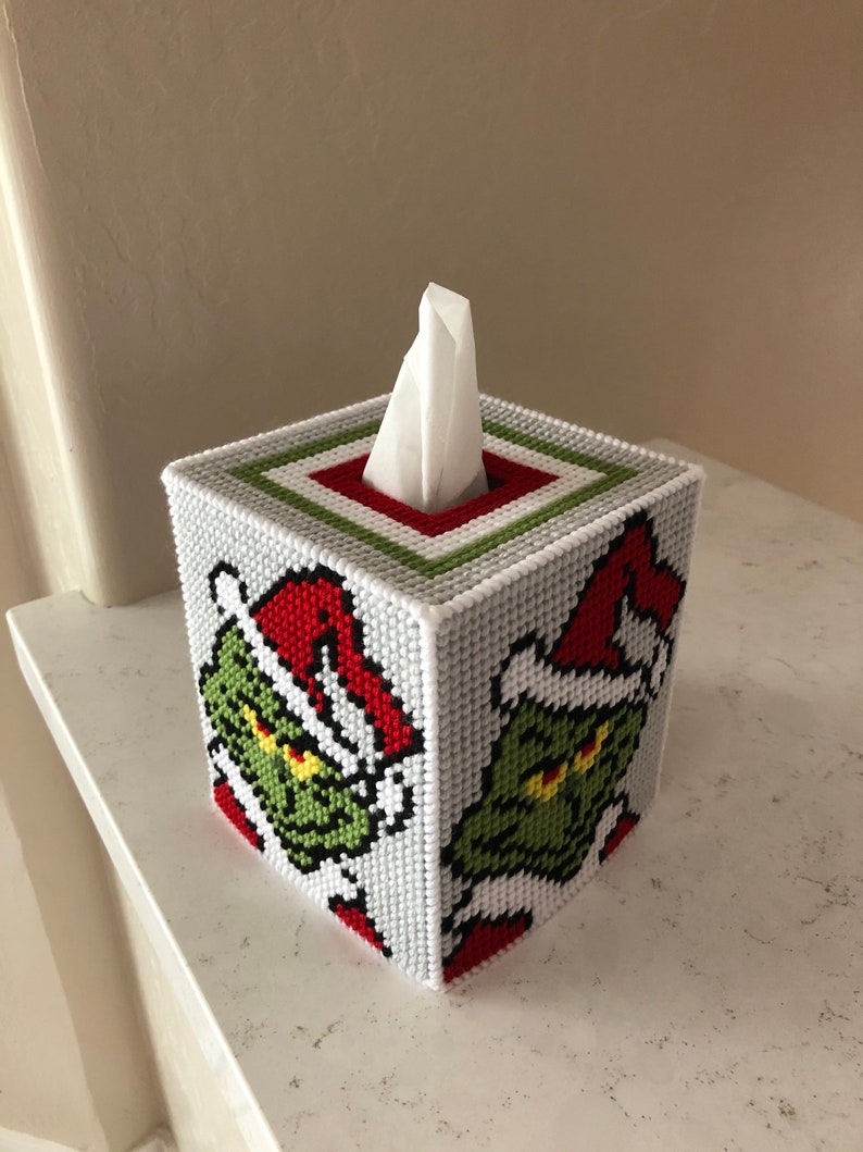 Grinch Inspired Tissue Box Cover / Fits Boutique-size Tissue Box ...