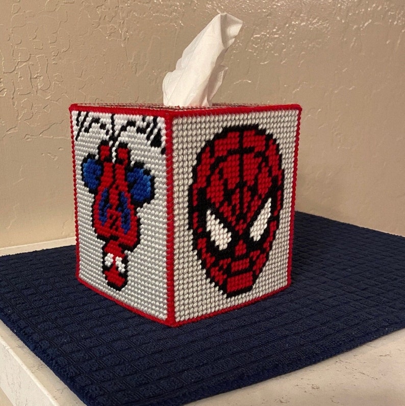 Spiderman Inspired Tissue Box Cover - Etsy