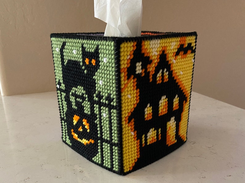 Halloween Tissue Box Cover / Owl / Witch / Haunted House / - Etsy
