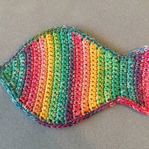 Fish Wash Cloths for Bath / Rainbow Colors / Set of 2 / 100% Cotton ...