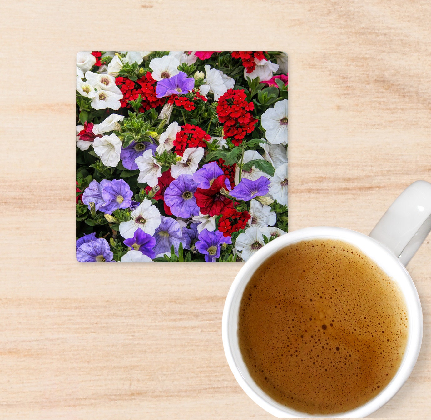 Red, White and Purple Petunias-printable Scrapbook Paper, Petunia ...