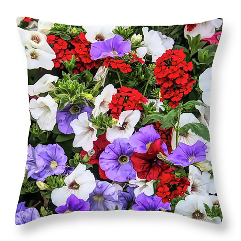 Red, White and Purple Petunias-printable Scrapbook Paper, Petunia ...