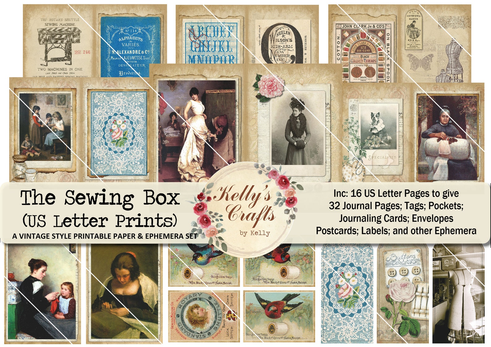 The Sewing Box Journal Kit US LETTER Sewing Journal Digitals - Etsy UK