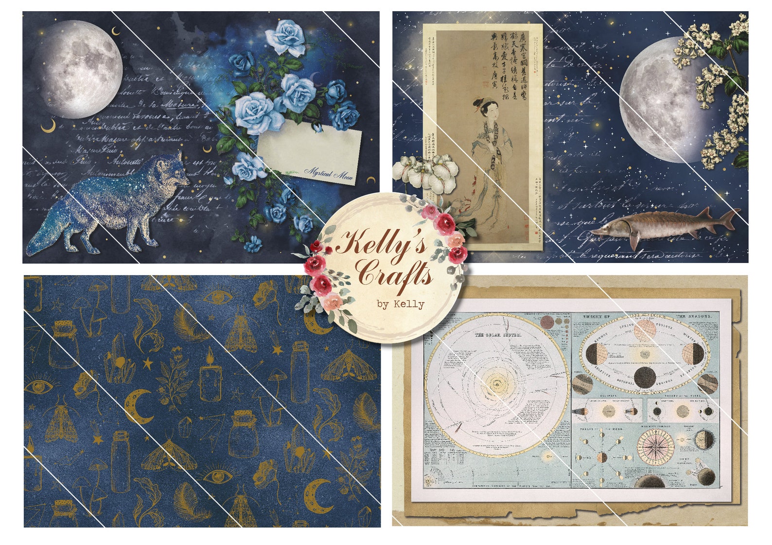 Mystical Moon Journal Digital Download Moon Printables - Etsy