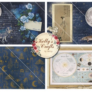 Mystical Moon Journal Digital Download, Moon Printables, Spiritual Junk ...