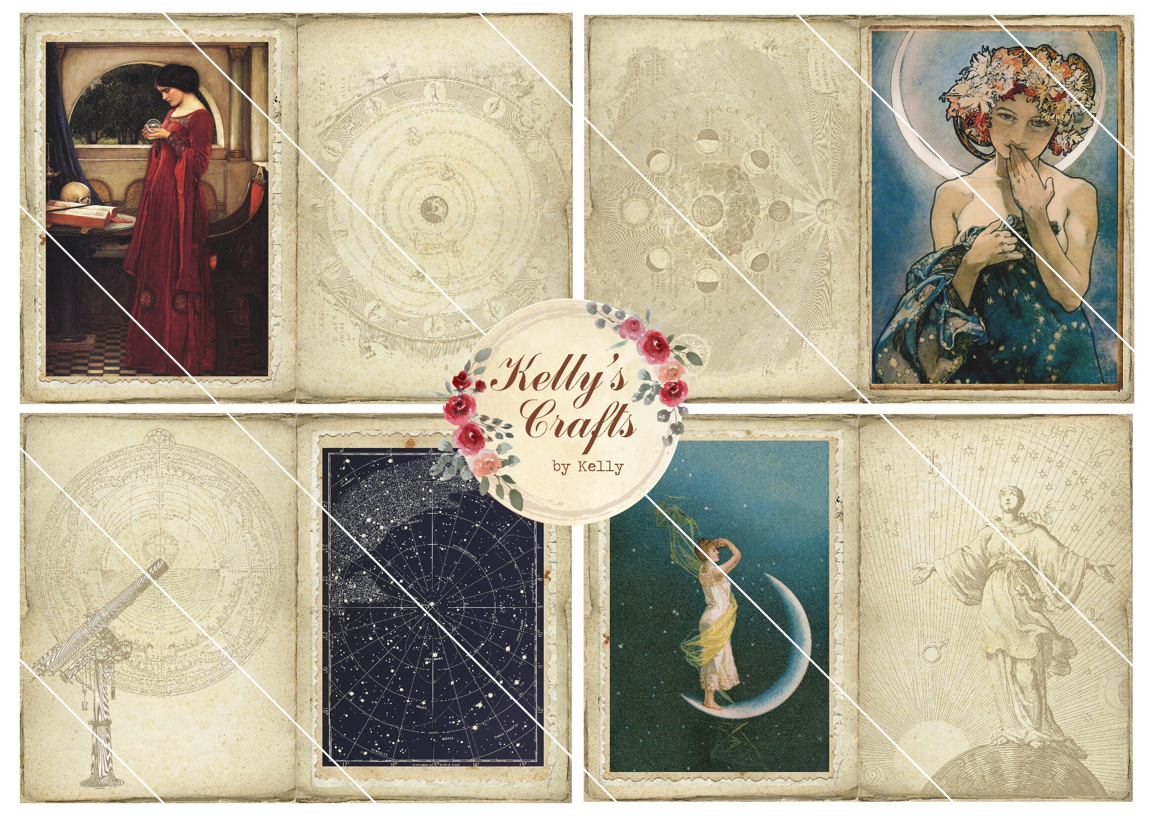 Celestial Junk Journal Digital Download Celestial Printable - Etsy