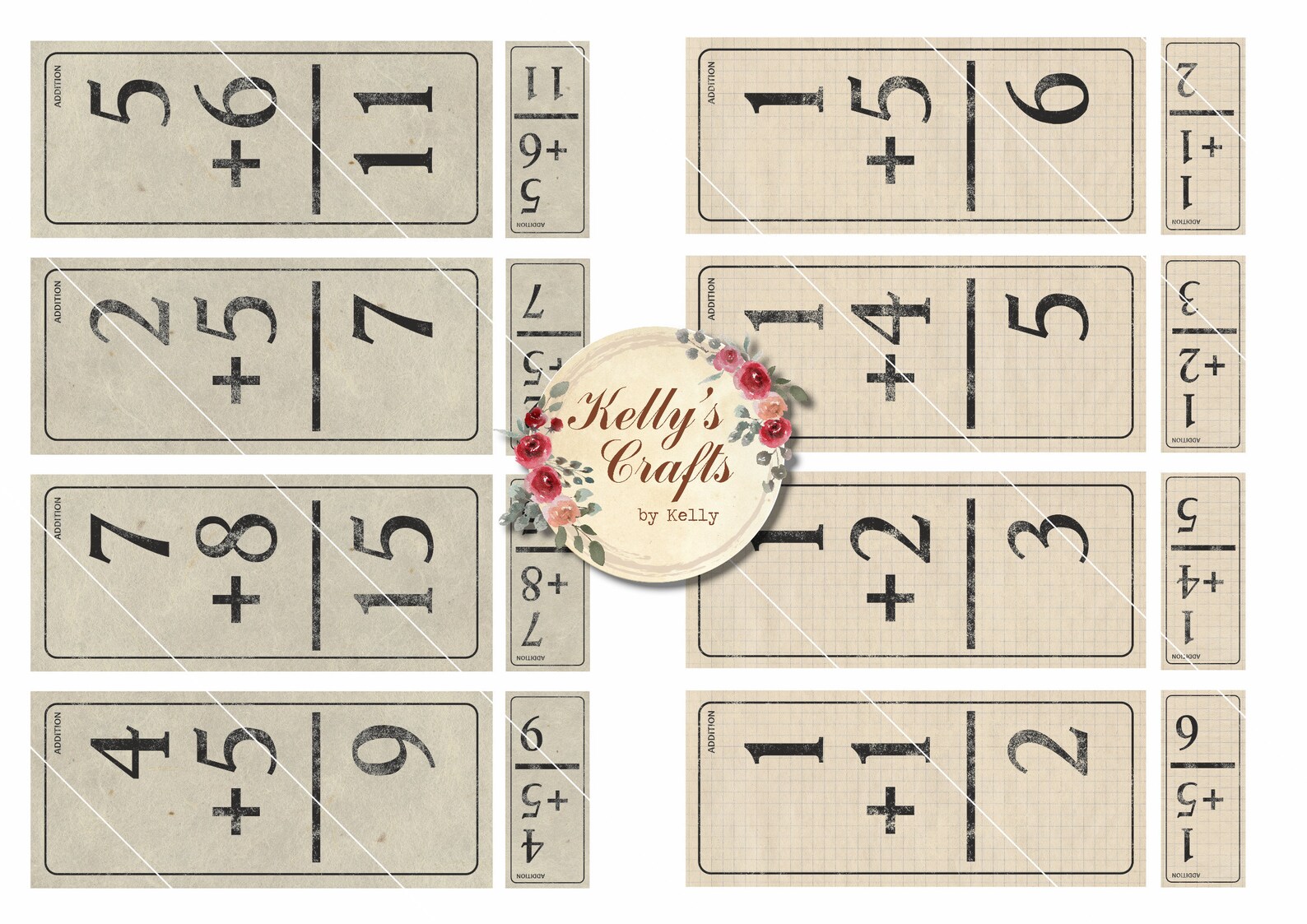 Maths Flash Cards Digital Download Printable Journal - Etsy UK