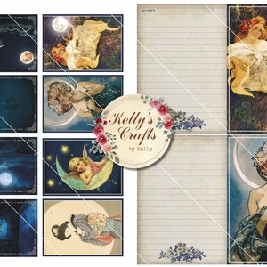 Mystical Moon Journal Digital Download, Moon Printables, Spiritual Junk ...