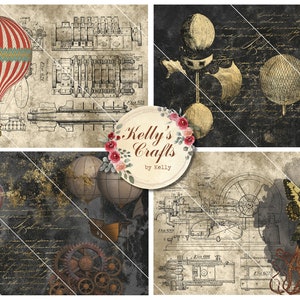 Gothic Steampunk Digital Journal Kit, Steampunk Digital Papers, Junk ...