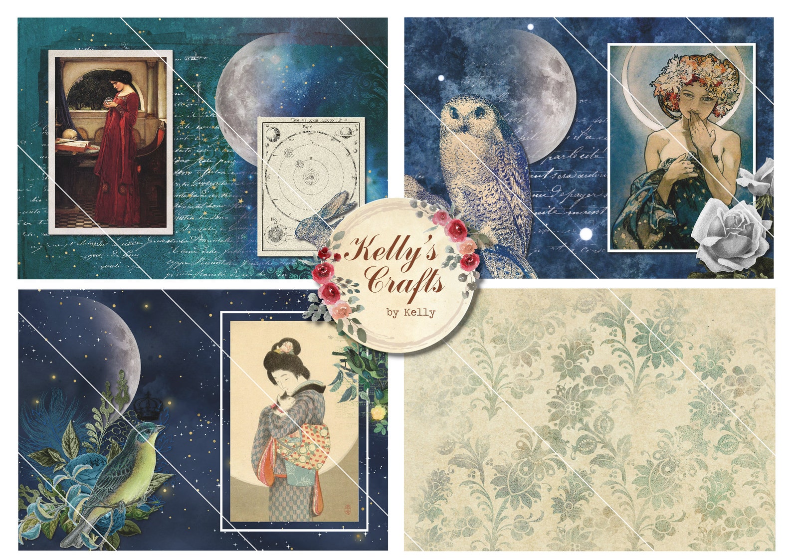 Mystical Moon Journal Digital Download Moon Printables - Etsy