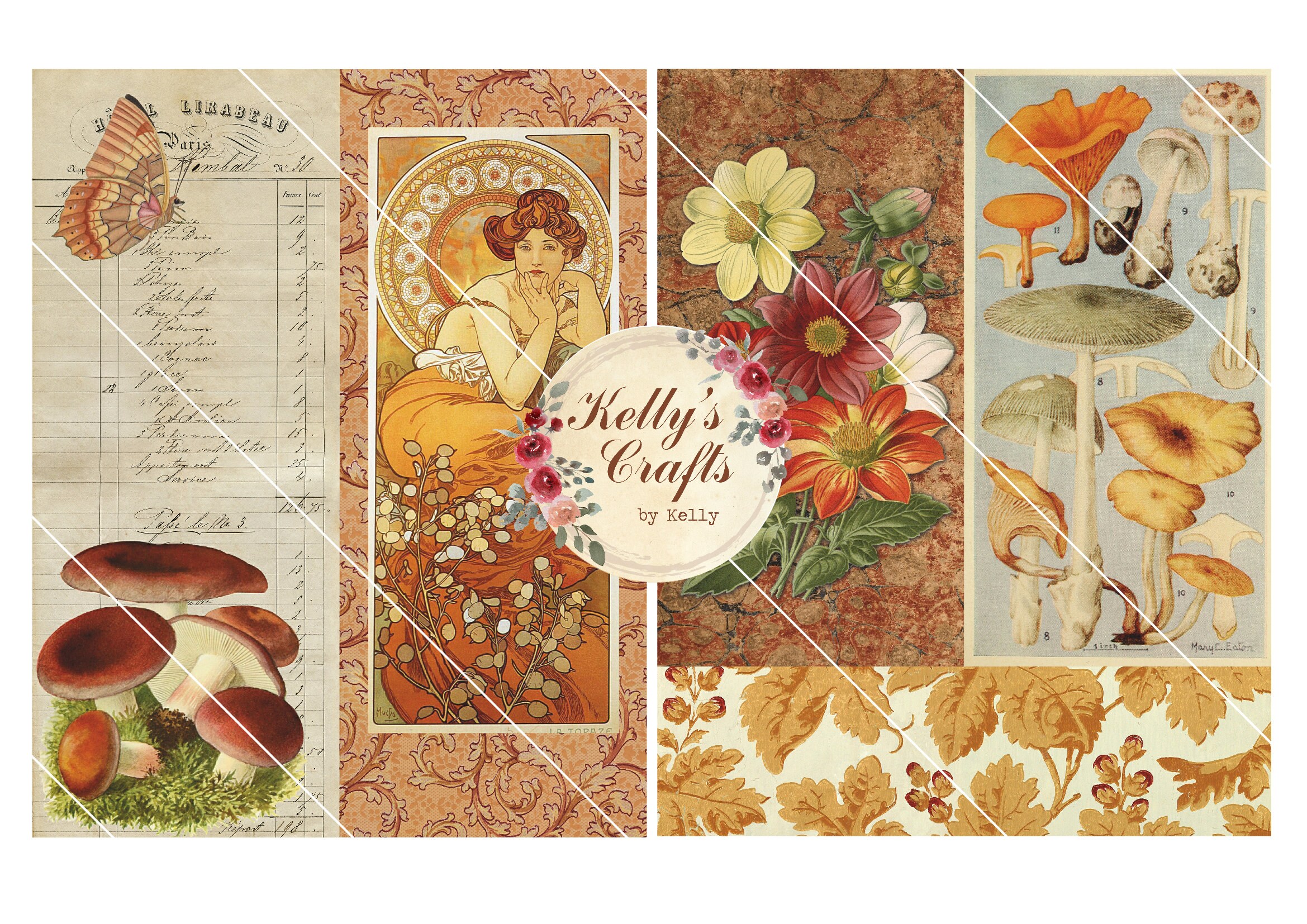 Printable Tall 'autumn Wallpaper' Junk Journal Kit - Etsy