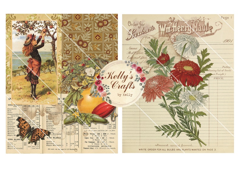 Printable Tall 'autumn Wallpaper' Junk Journal Kit - Etsy