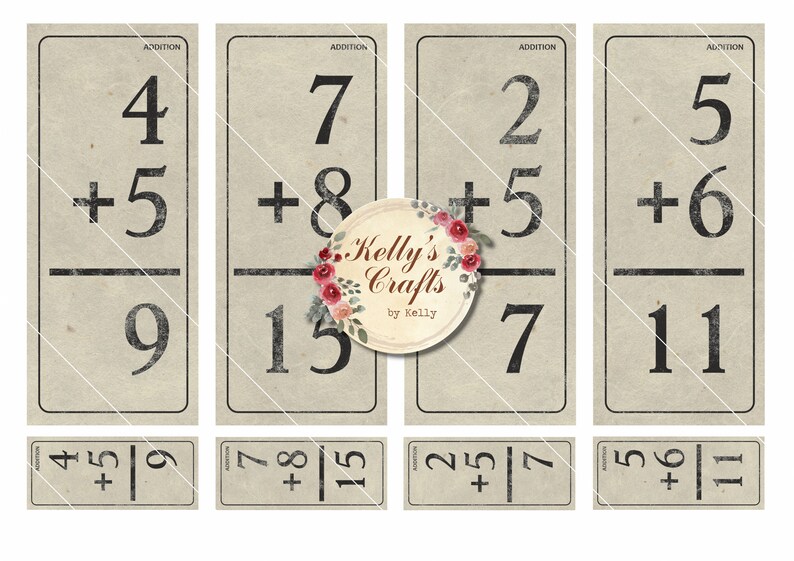 Maths Flash Cards Digital Download Printable Journal - Etsy UK