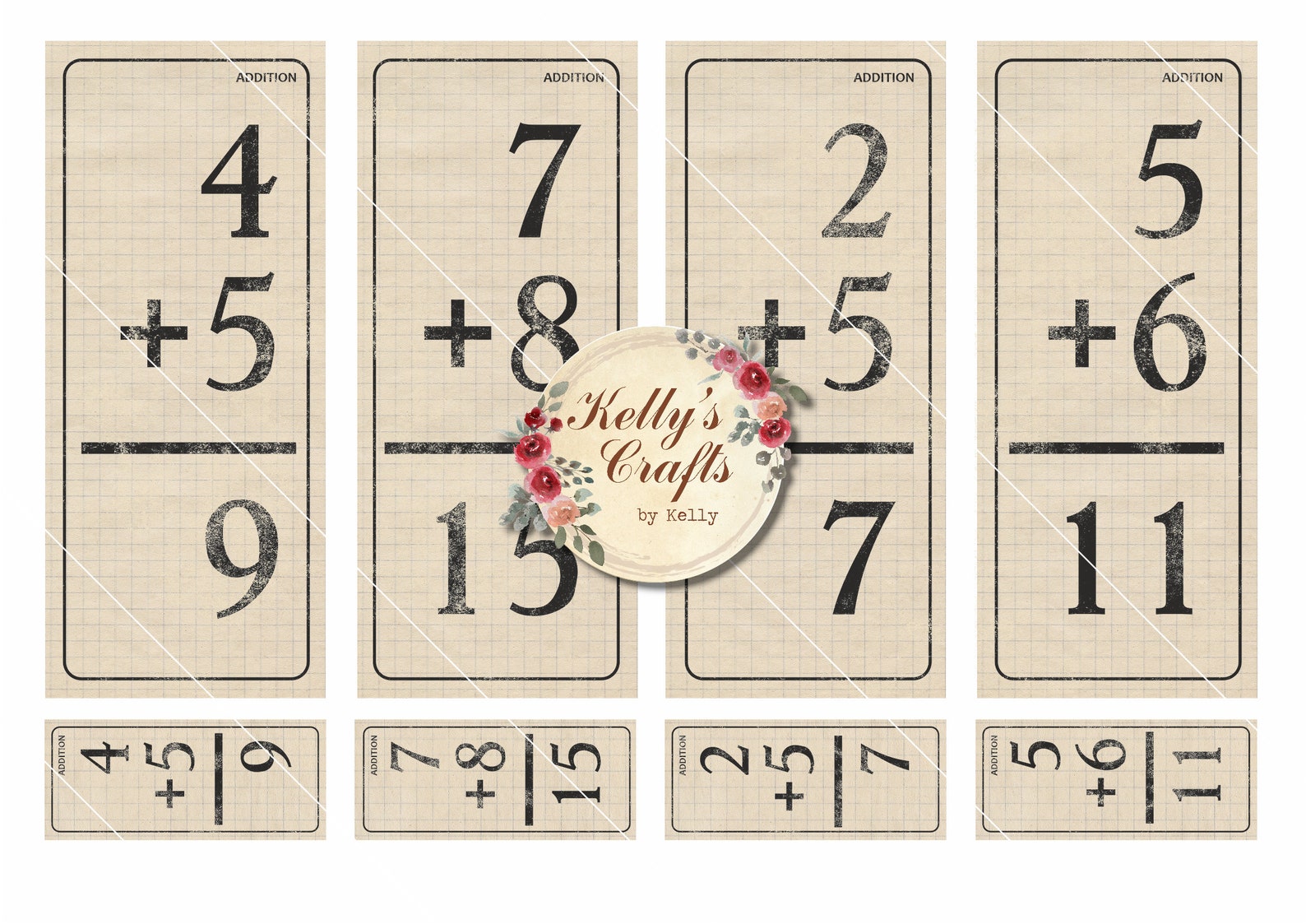 Maths Flash Cards Digital Download Printable Journal - Etsy UK