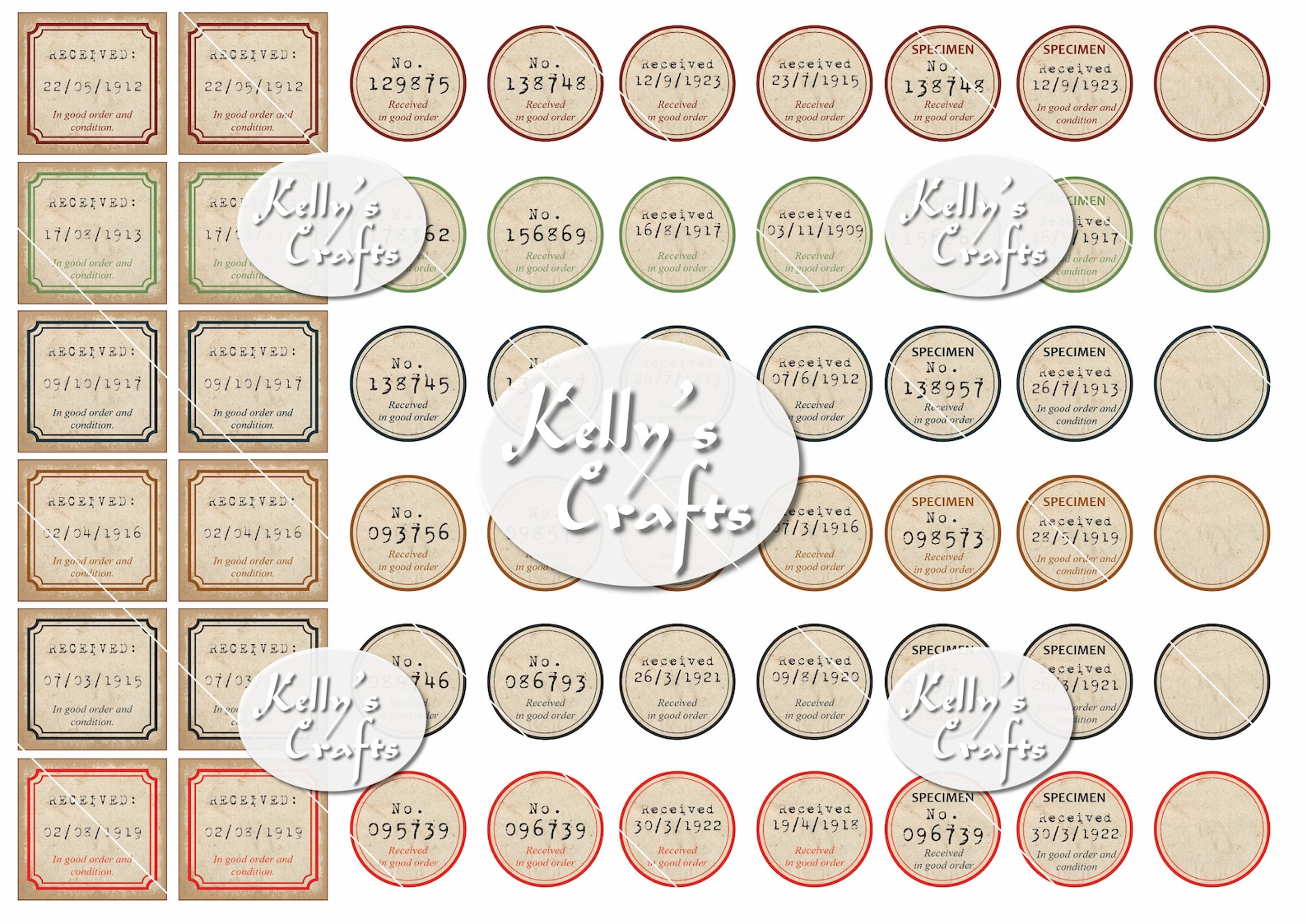 Vintage Field and Specimen Labels - Suitable for Use With Nature and ...