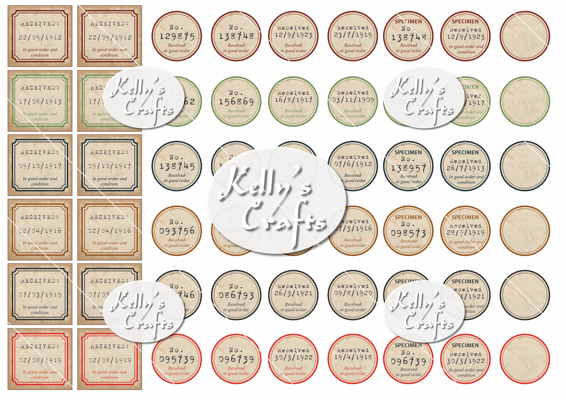 Vintage Field and Specimen Labels - Suitable for Use With Nature and ...