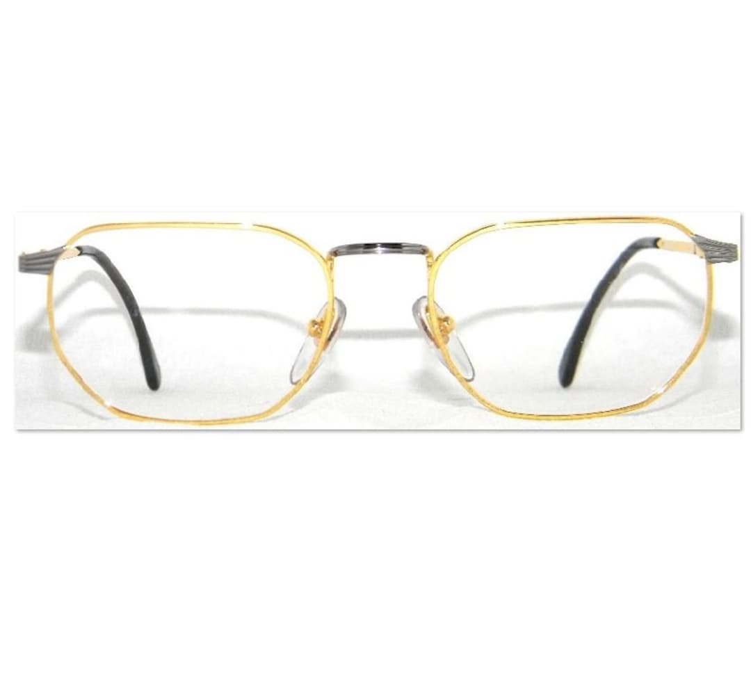 Lunettes de vue dorées VUARNET 048 Or et argent, Vintage 1990's ...
