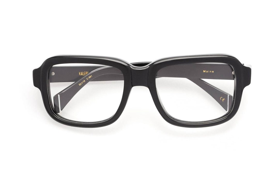 Thick Rectangular Black Acetate Eyeglasses Retro Vintage 1970's 70s ...