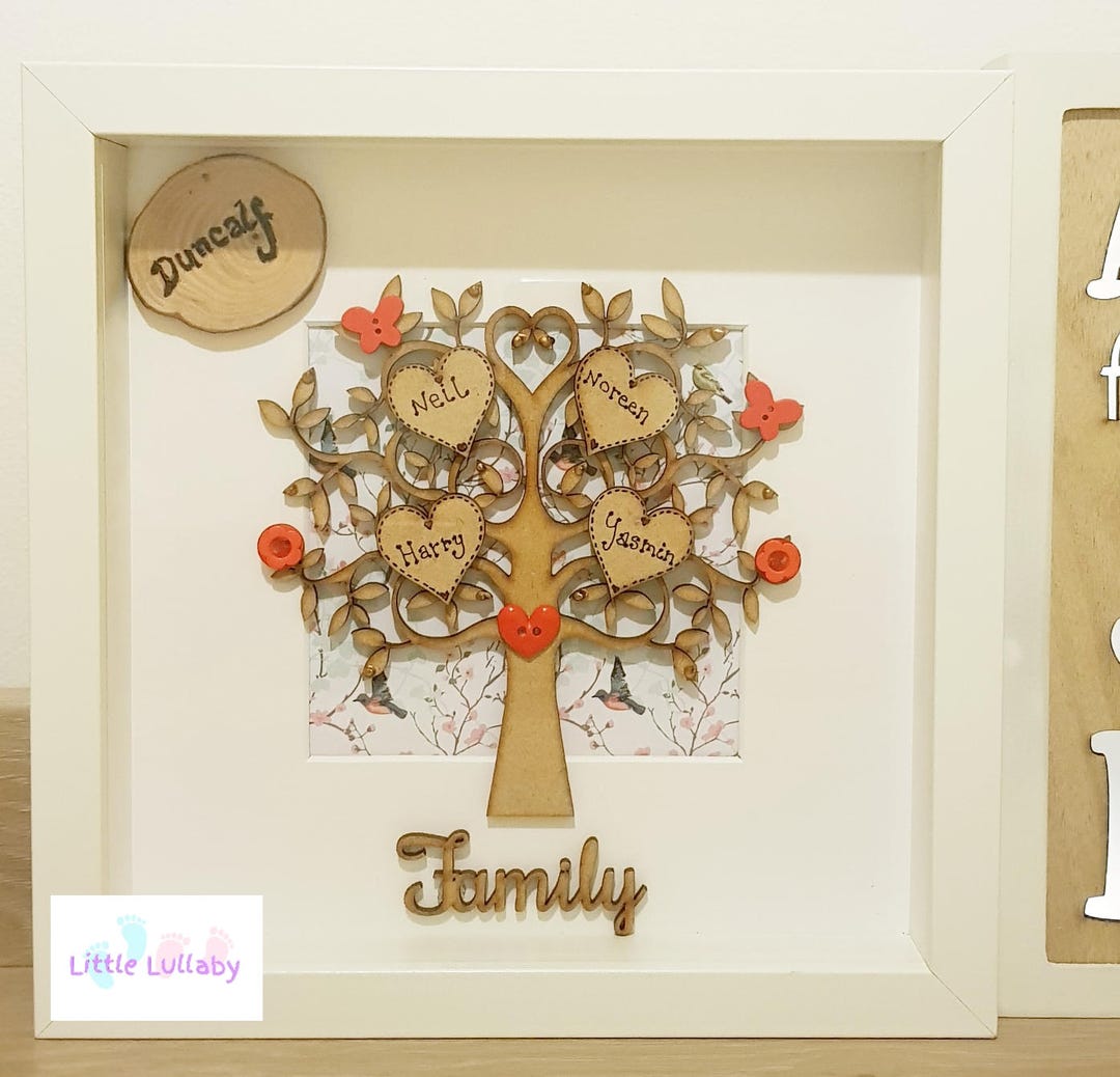 Family Tree Box Frame - Etsy