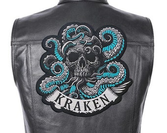 KRAKEN Large Back Patch for Vest - Etsy