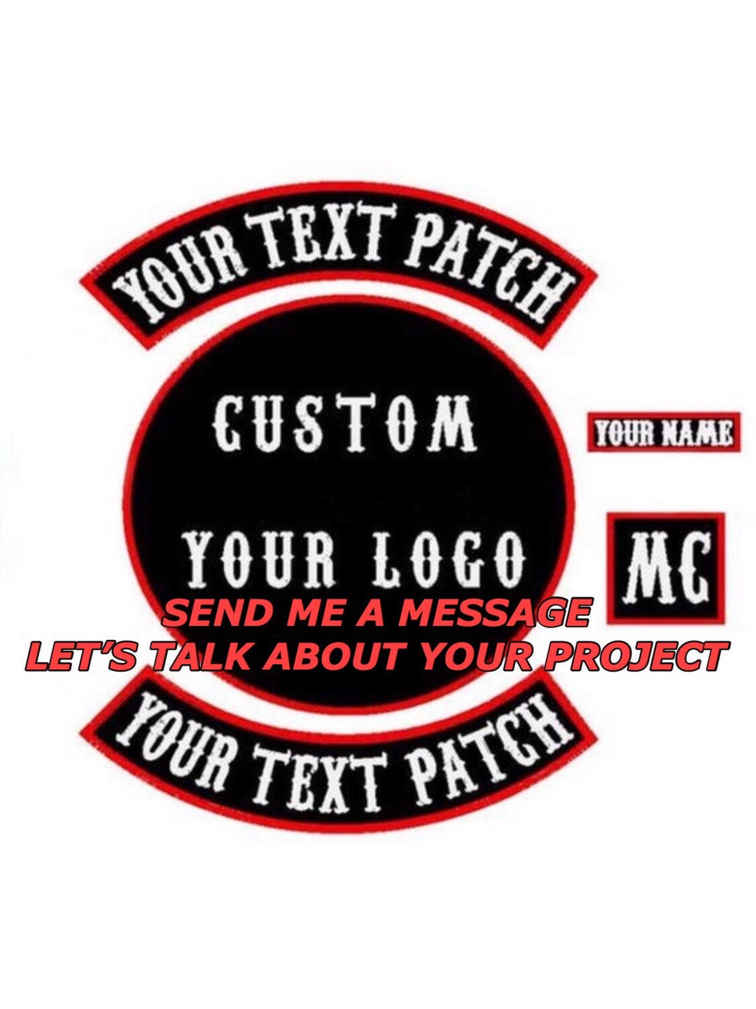 Custom Patch for Bikers, Any Size, Motoclub Jacket, Large Patch, Back ...