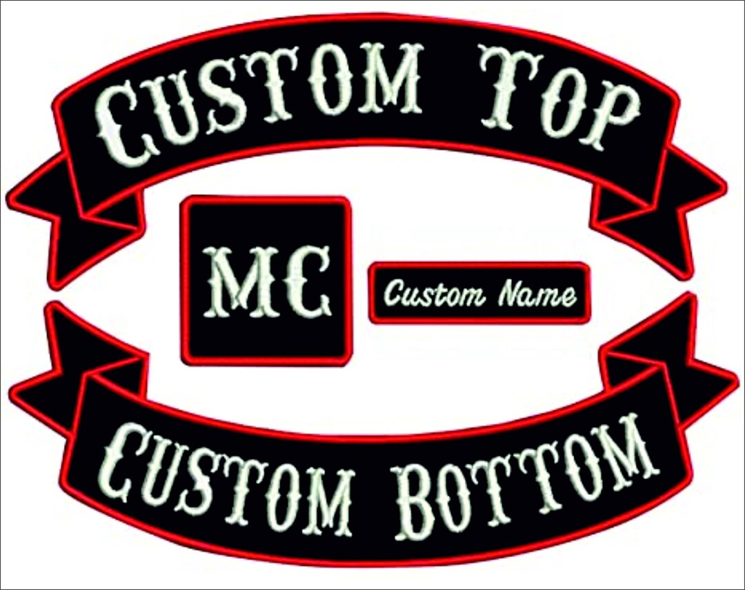Custom Rockers Patch for Bikers, Any Size, Motoclub Jacket, Large Patch ...