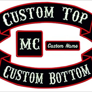 Custom Rockers Patch for Bikers, Any Size, Motoclub Jacket, Large Patch, Back Patch Rockers ...
