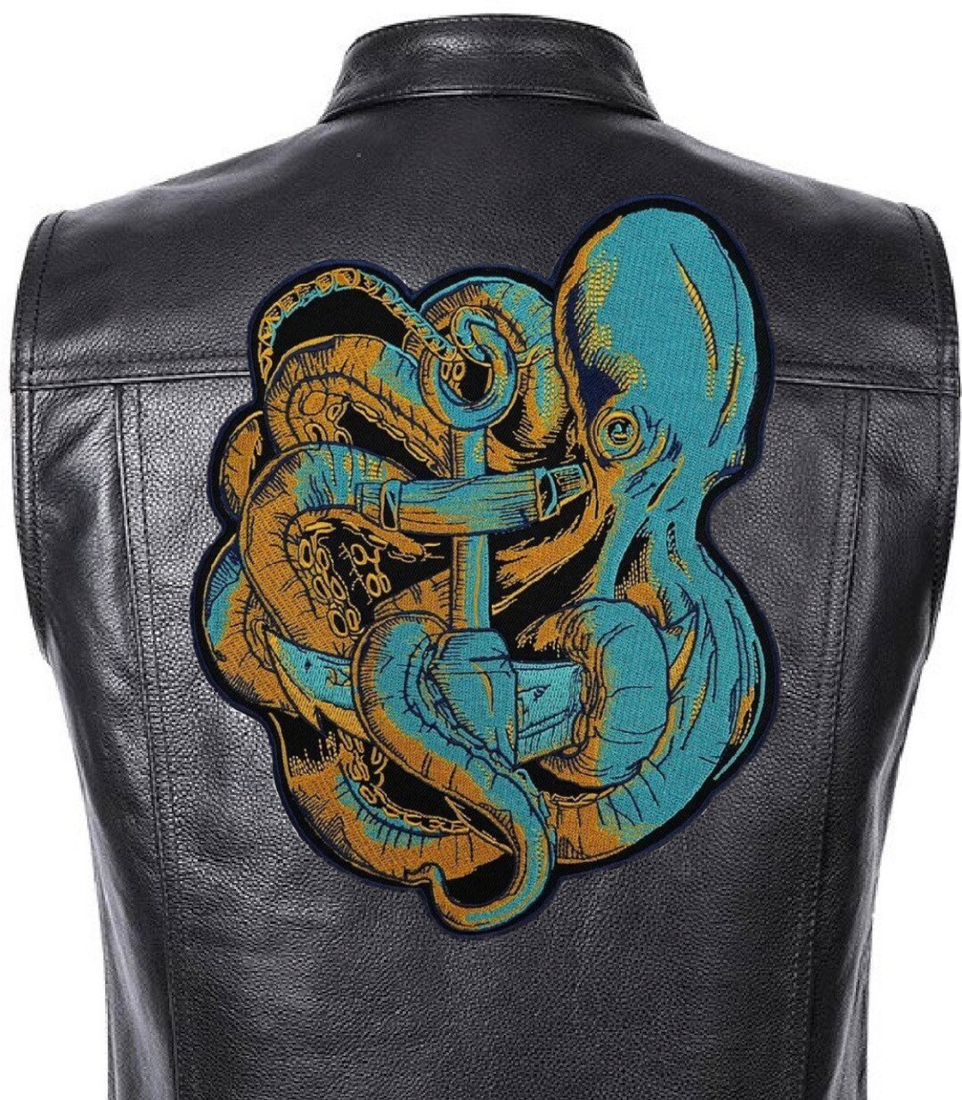 Octopus Large Back Patch for Bikers, Motoclub Jacket, Large Patch, Back ...