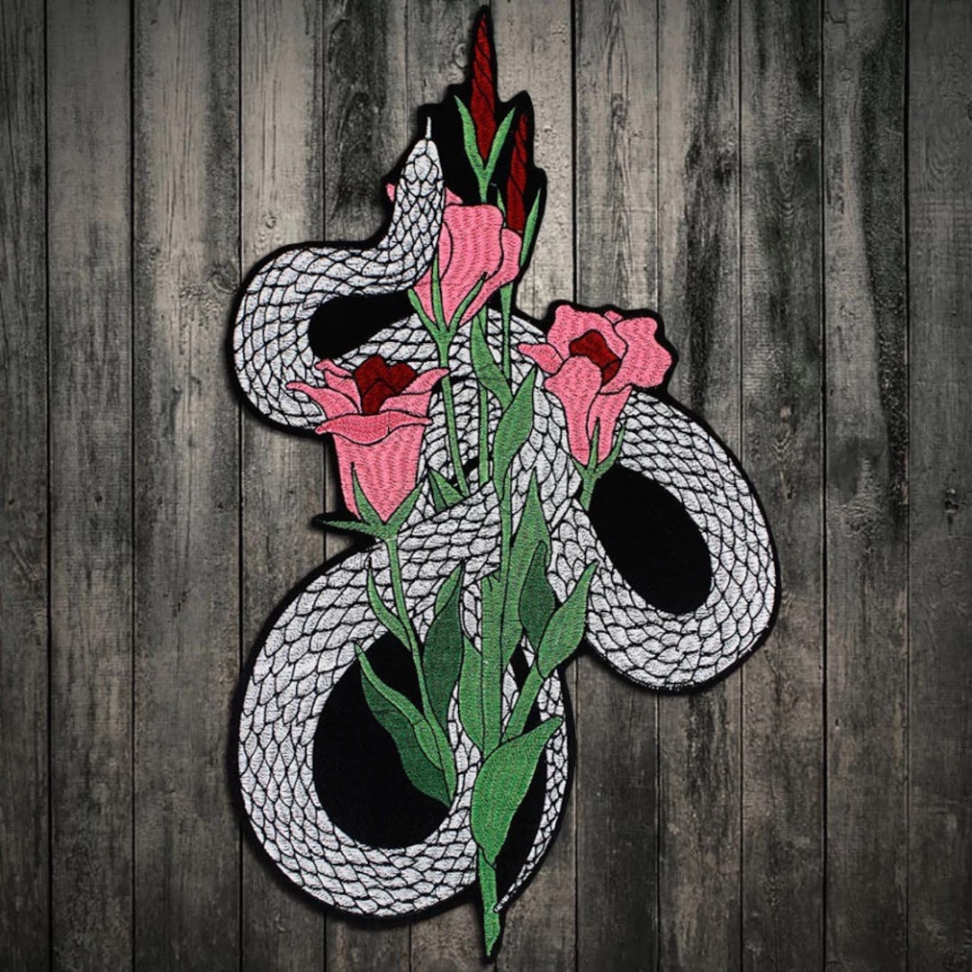 Big Snake Back Patch, Biker Patch for Bikers, Motoclub Jacket, Large ...