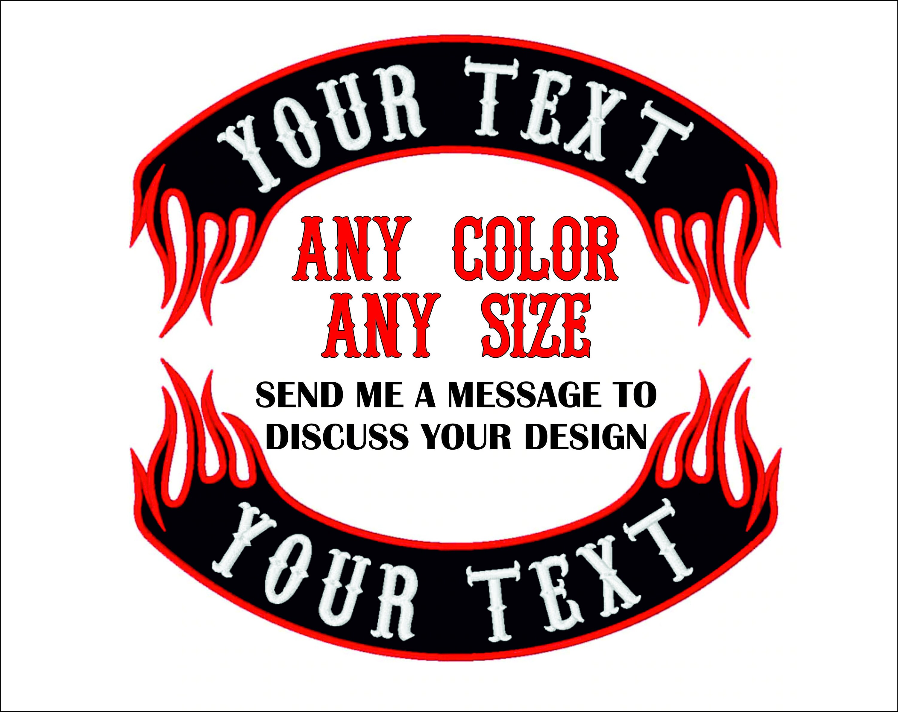 Design Your Own Top And Bottom Straight Rocker Patches