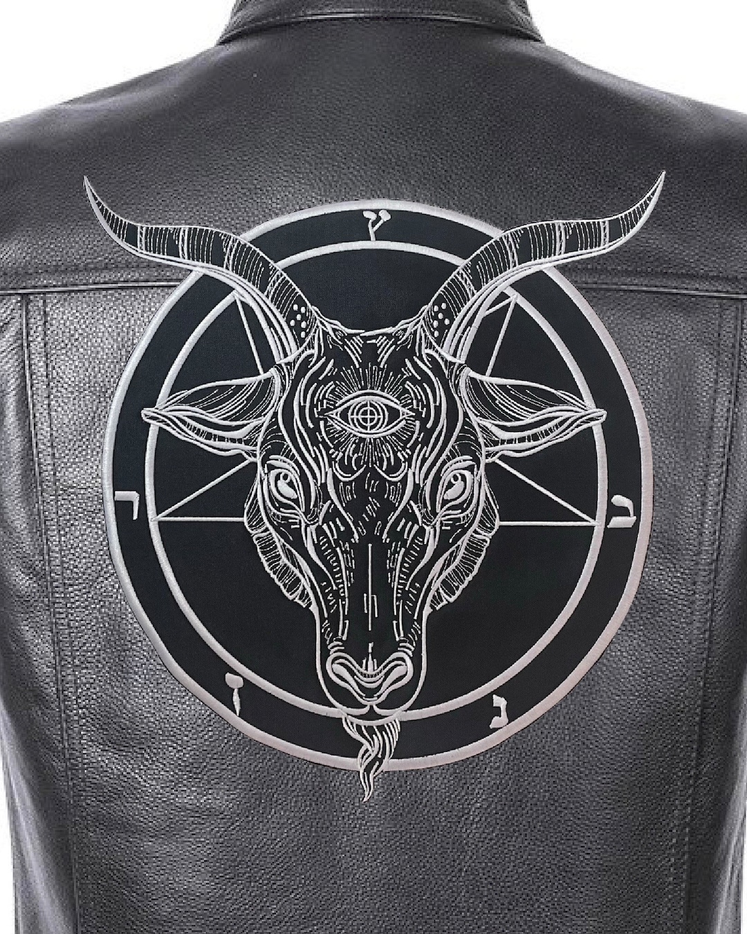Baphomet Patch for Bikers, Motoclub Jacket, Large Patch, Back Patch - Etsy