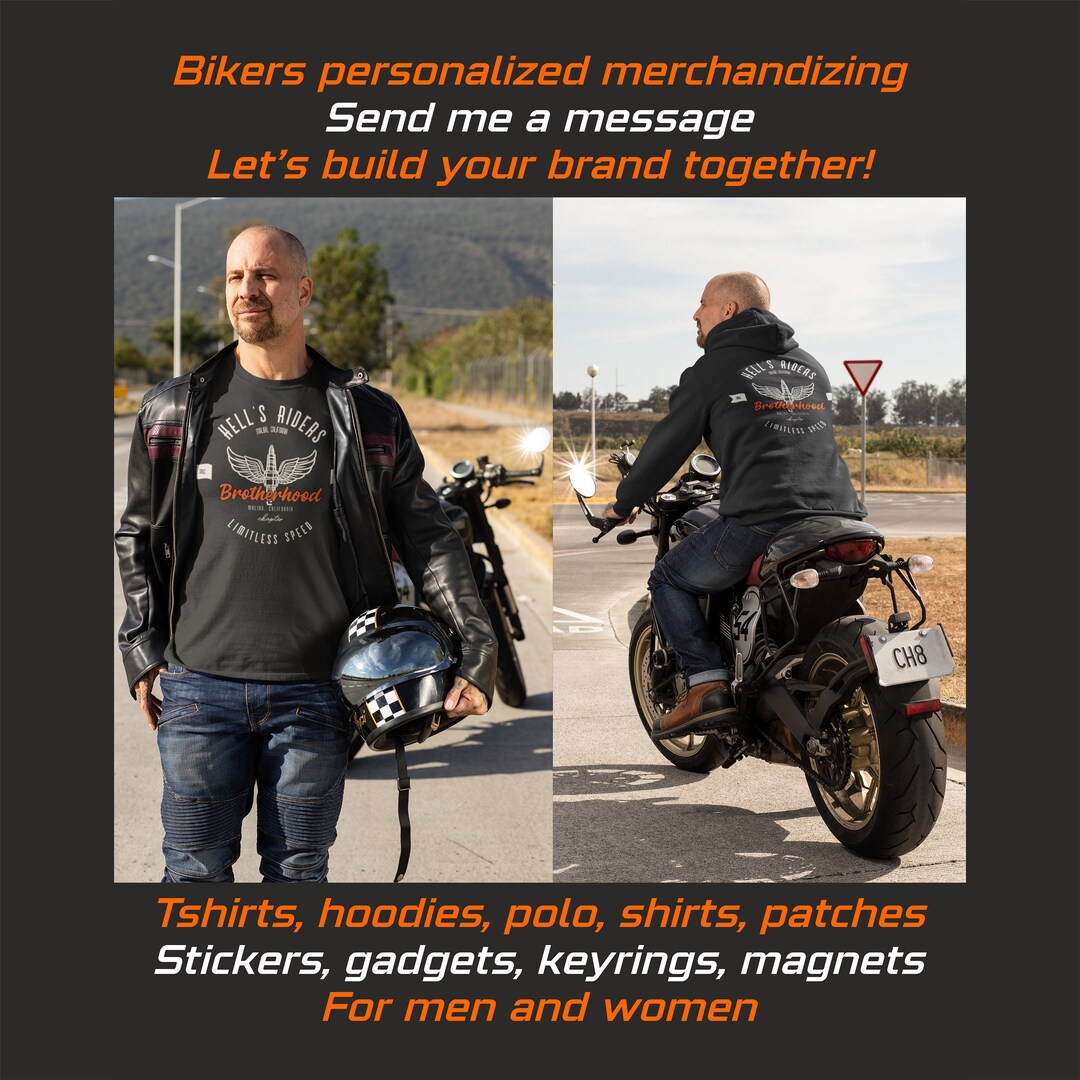 Custom Biker Merch Bundle - Personalized Motorcycle T-shirts, Hoodies ...