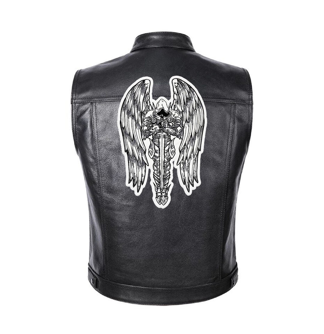 Angel Saint Michael Patch for Bikers, Motoclub Jacket, Large Patch ...