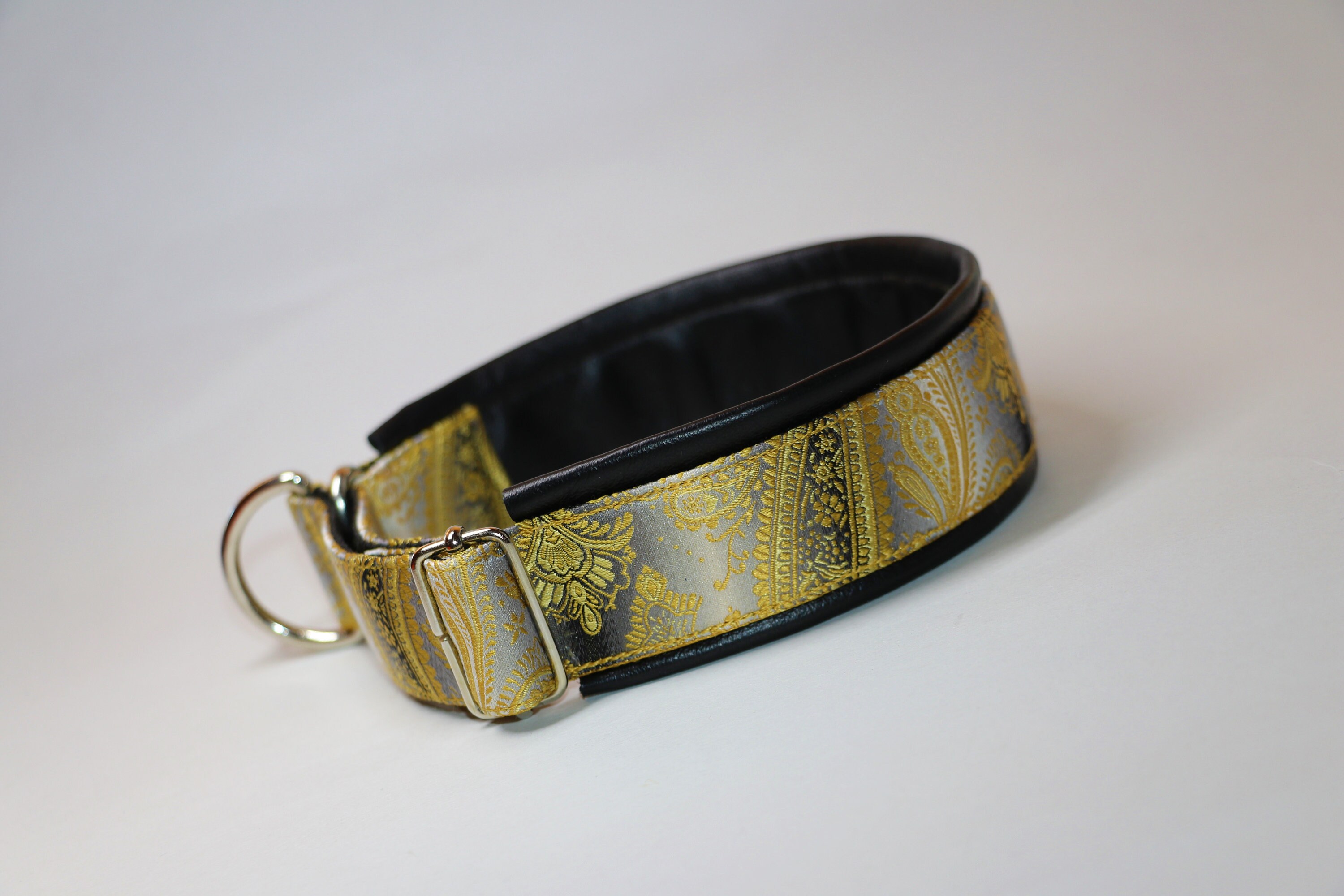 Dog Unique Collar Sighthound Collar Black Genuine Leather - Etsy