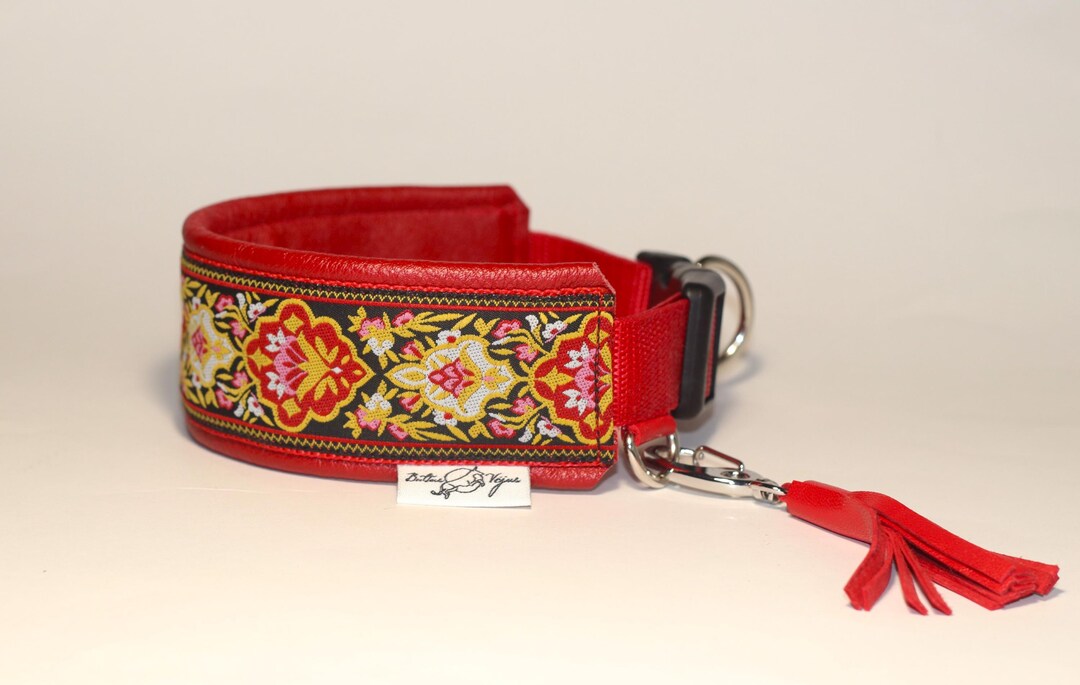 Dog and Sighthound Collar | Plastic Buckle | Slip-on | Genuine Leather ...