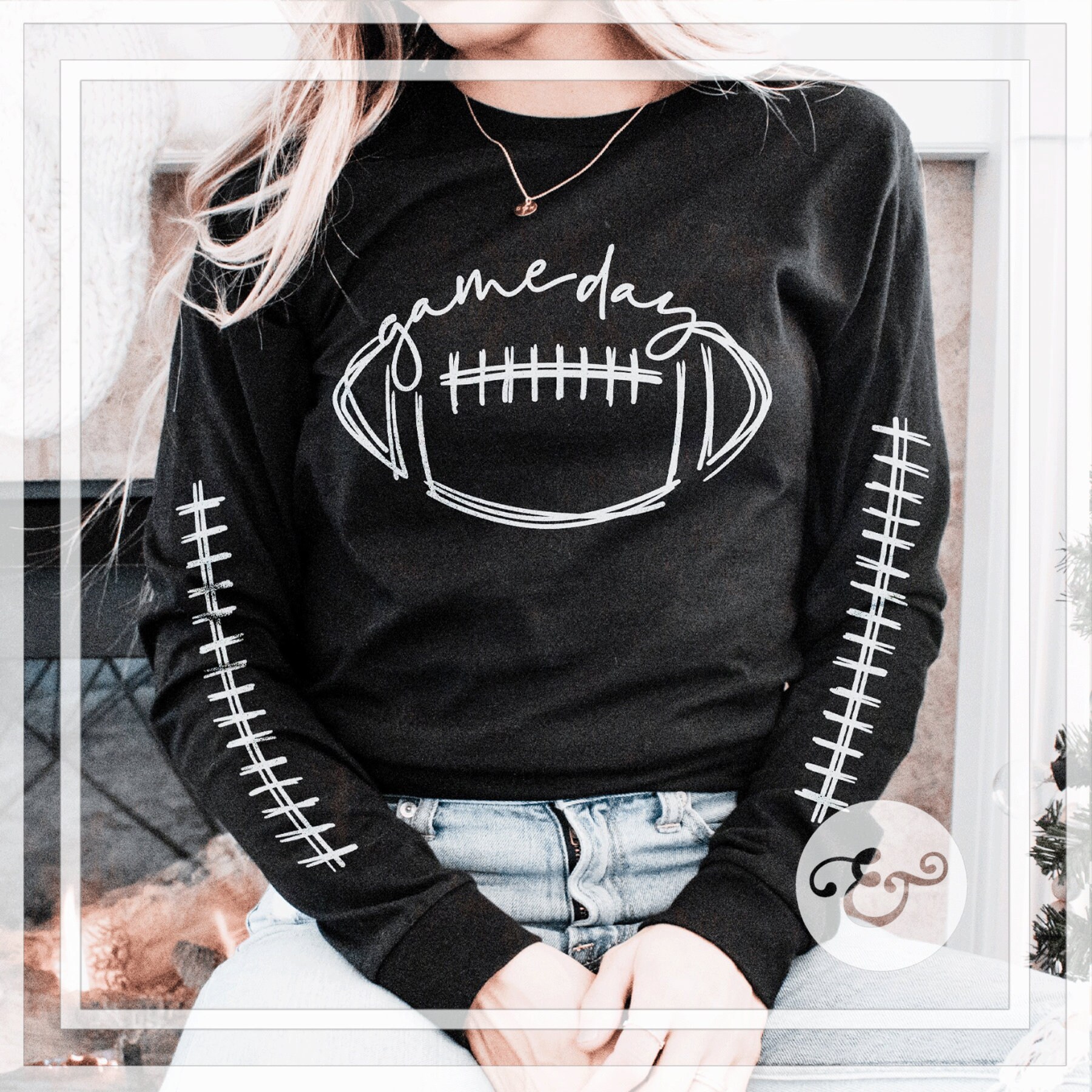 Game Day Football With Seams Screen Print Transfer (low Heat Formula ...