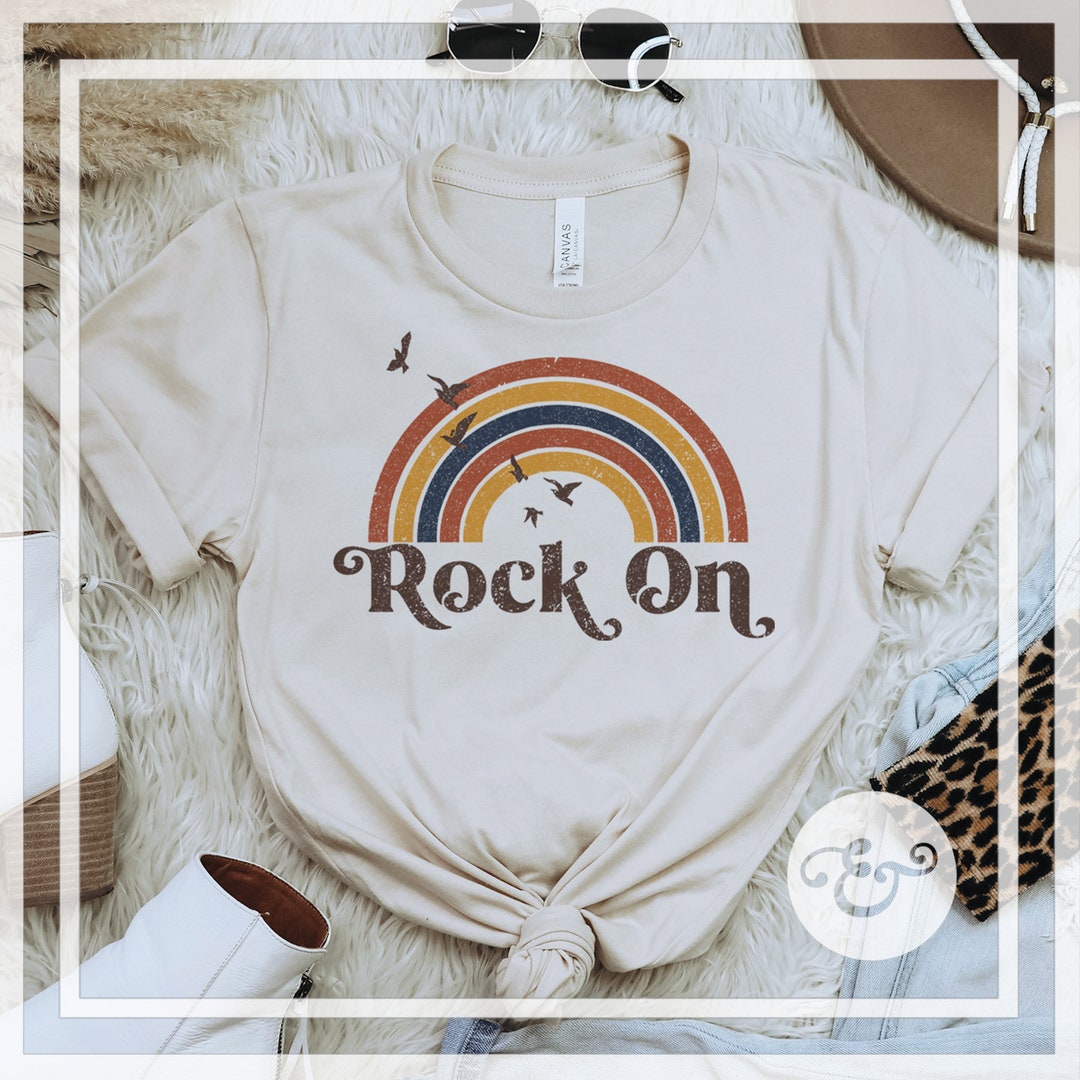 Rock on Screen Print Transfer (high Heat Formula) // Ready to Press - Etsy
