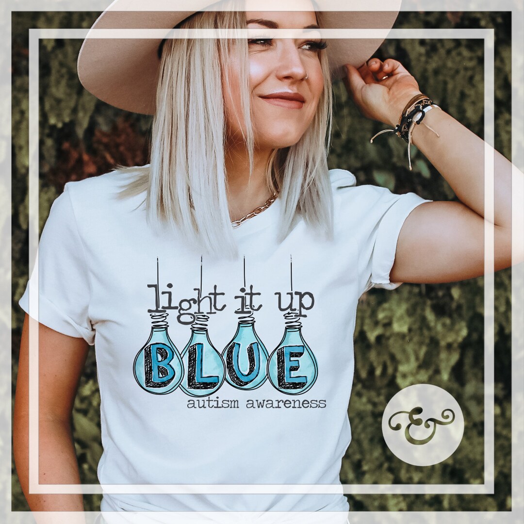 Light It Blue Autism Awareness Screen Print Transfer (high Heat Formula ...