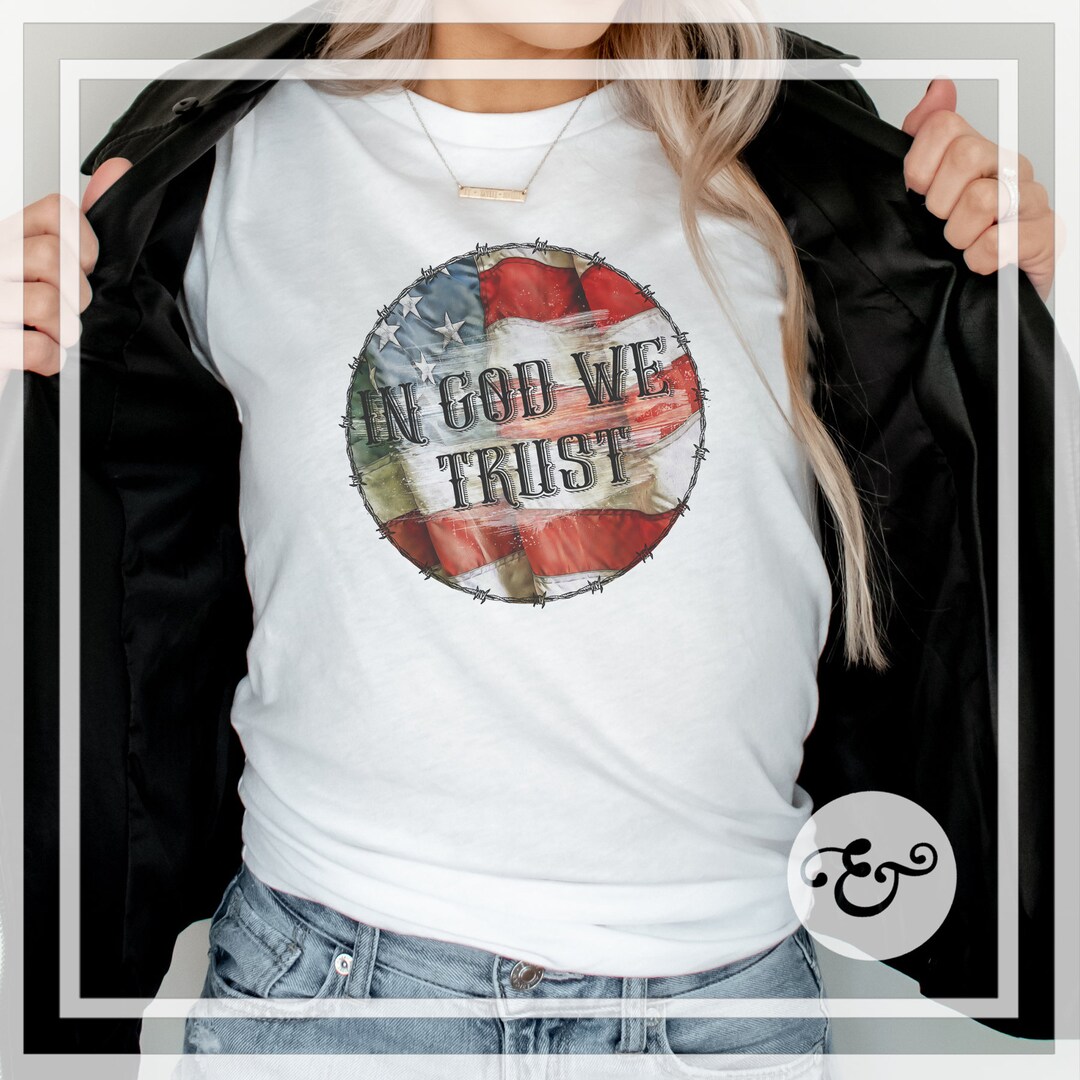 In God We Trust Screen Print Transfer (high Heat Formula) // Ready to ...