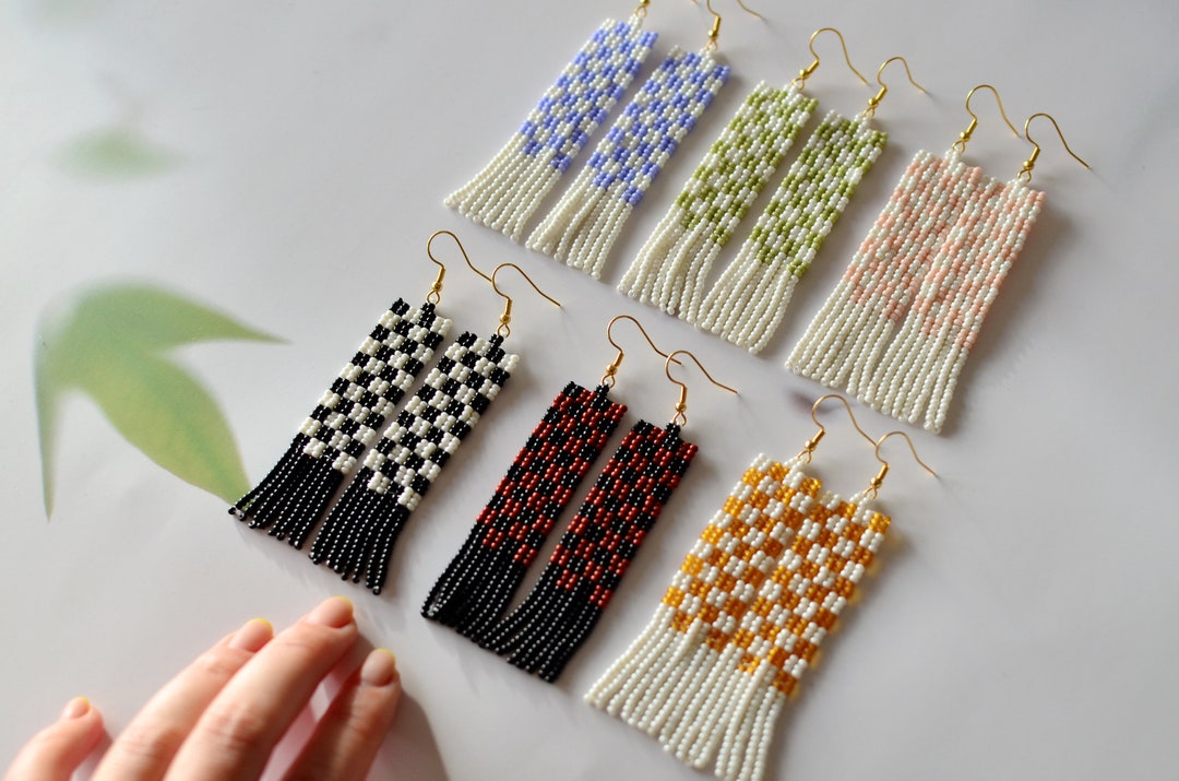 Color Block Earrings. Statement Earrings. Neutral Pastel Colors ...