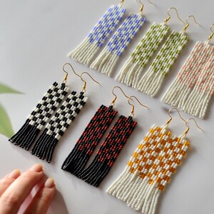 Color Block Earrings. Statement Earrings. Neutral Pastel Colors ...