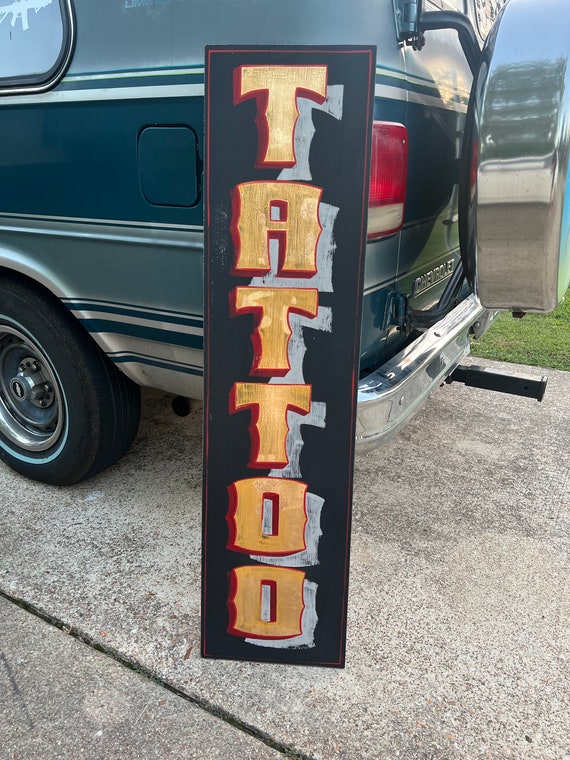 Hand Painted Tattoo Shop Signs