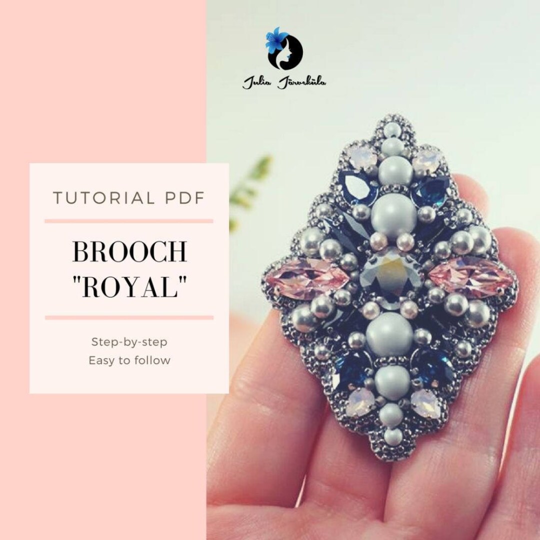 Tutorial PDF | Tutorial Brooch | DIY Brooch | Jewelry Making | Bead ...